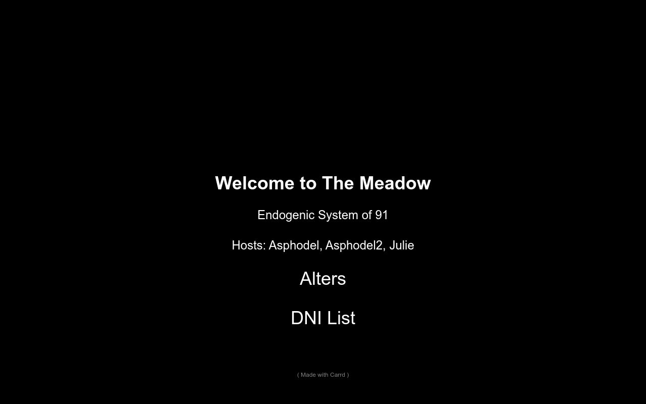 The Meadows System Carrd